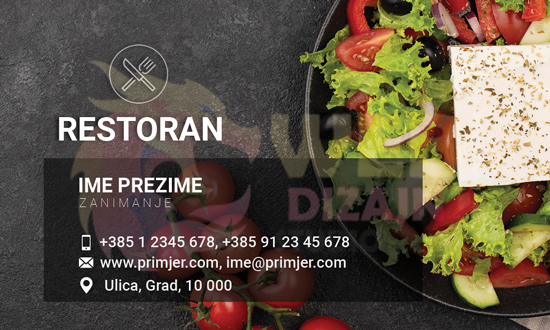 Posjetnica 90x50mm / restorani,catering,caffe – Web Dizajn Studio